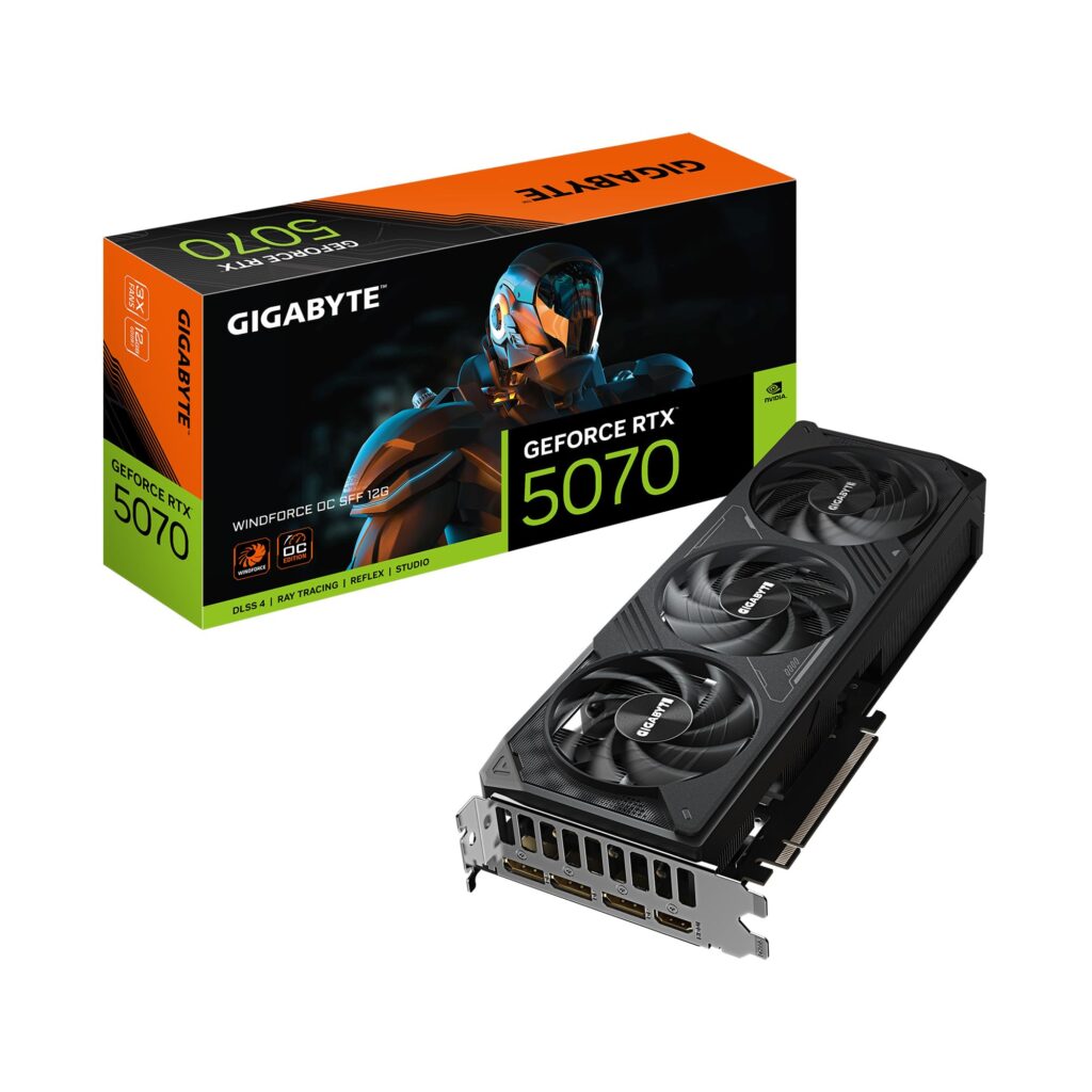كرت شاشة GIGABYTE RTX 5070 WF X3 OC 12G – قوة الأداء مع تبريد احترافي ...
